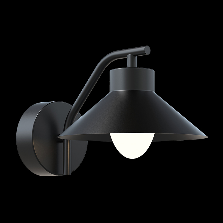 S-LED-828 - 230v 10W LED Cottage Aluminium & Acrylic Wall Light Black ...